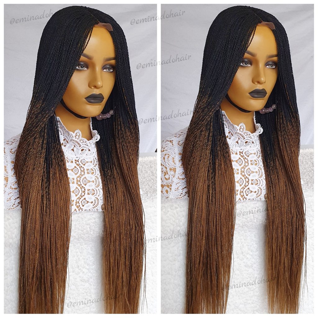 Clara Black Front Lace Twists Braided Wig – Braided Wigs Store UK ...