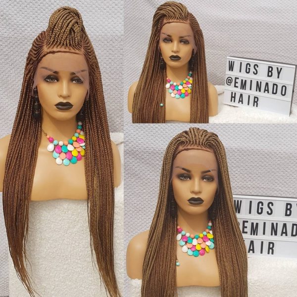 Abi Ket Cornrow Brown Braided Wig – Braided Wigs Store UK | Eminado ...