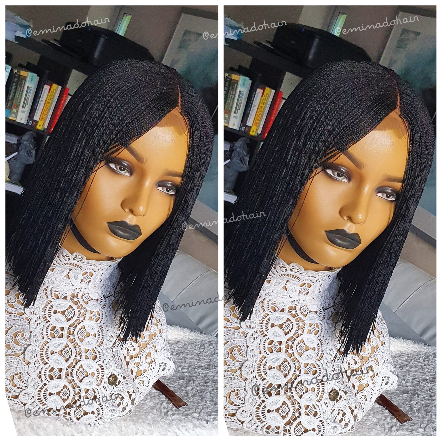 Simple Closure Black Closure Twists Braided Wig – Braided Wigs Store UK ...