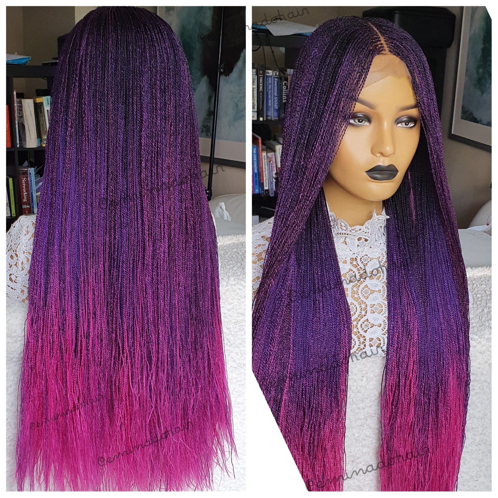 Clara Pink Purple Mix Twists – Braided Wigs Store UK | Eminado Braided ...