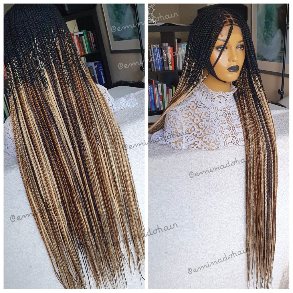 Mixed Ombre Knotless Braided Wig Eminado Hair