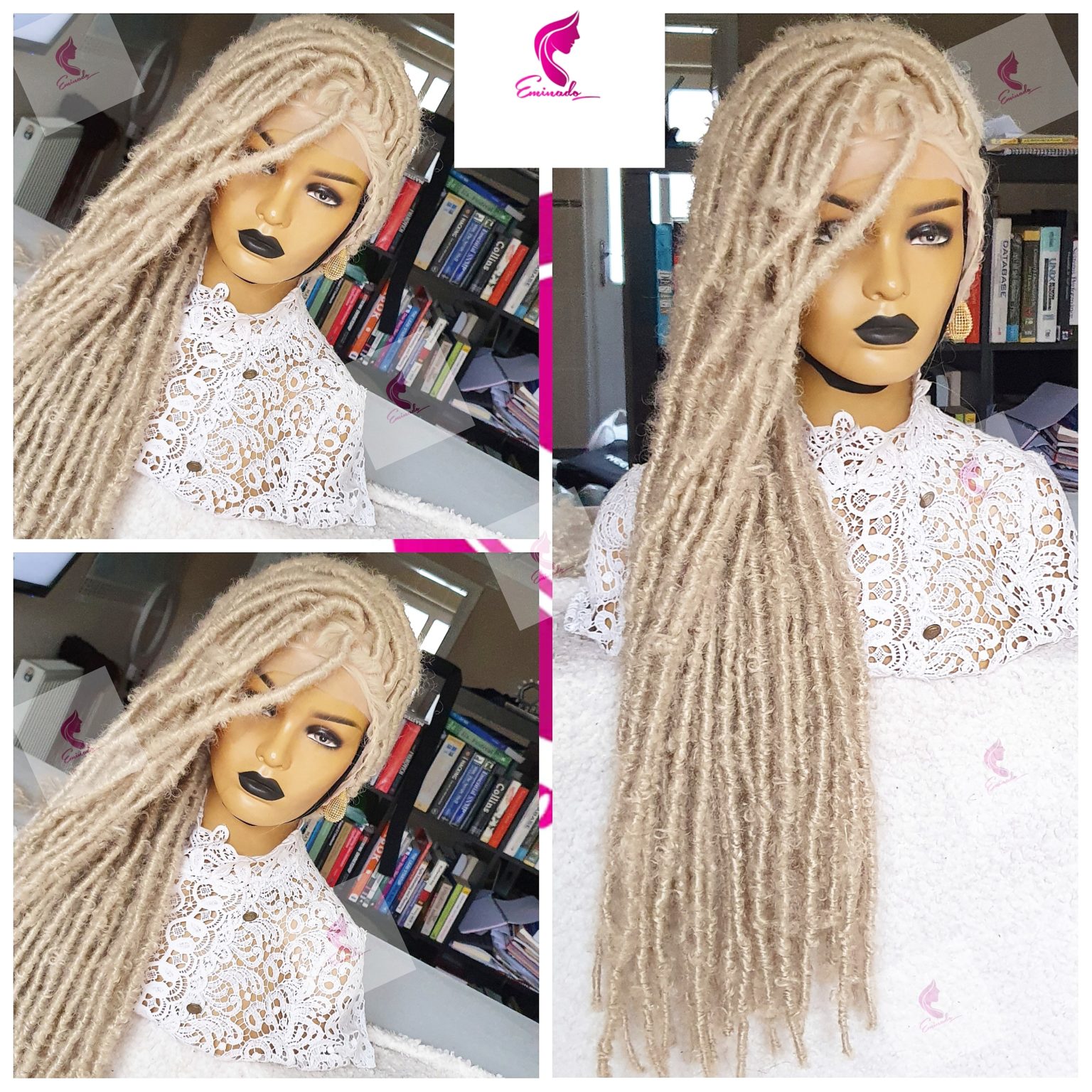 Distressed Platinum Blonde Loc 2.0 Braided Wig – Braided Wigs Store UK ...