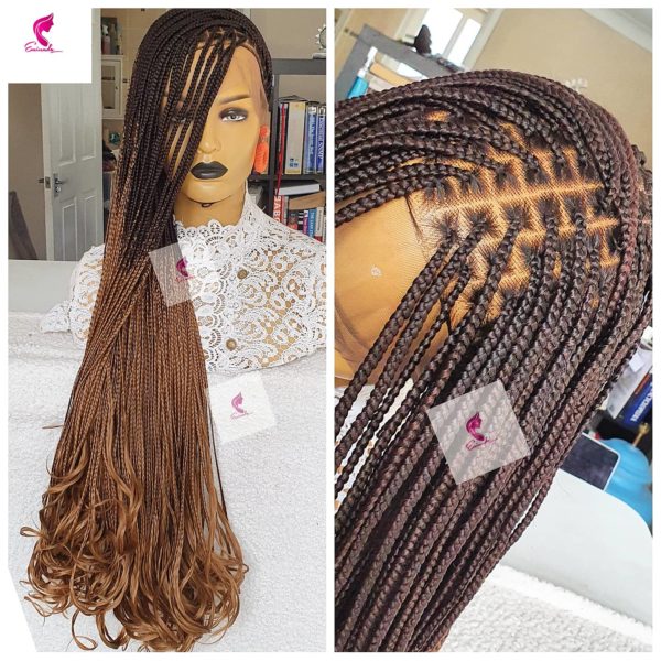Knotless braids, Curly ends, Ombre 33/27 | Braided Wigs Store UK ...