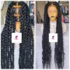 Funmi Distressed Black Chunky Twist Full Lace Braided Wig. – Braided ...