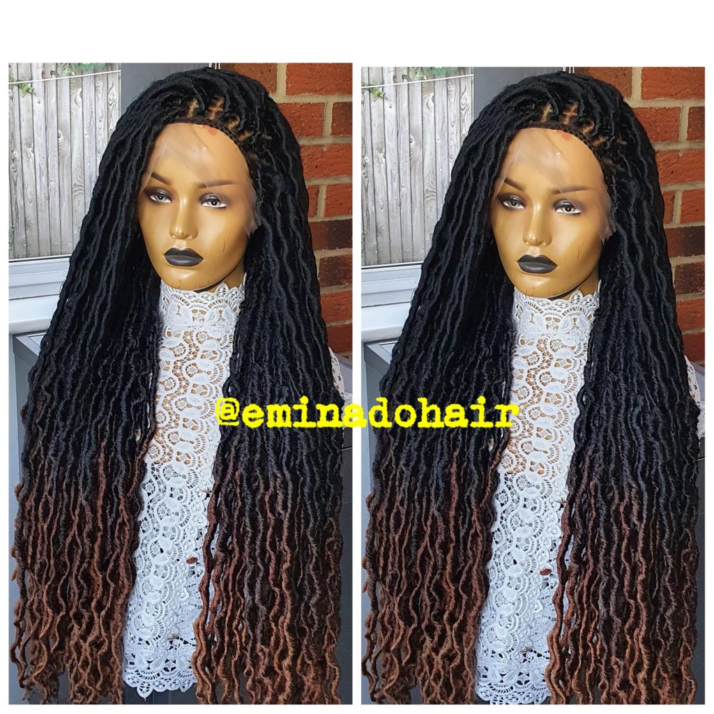 Khadija Black Soft Dreads Braided Wig – Braided Wigs Store UK | Eminado ...