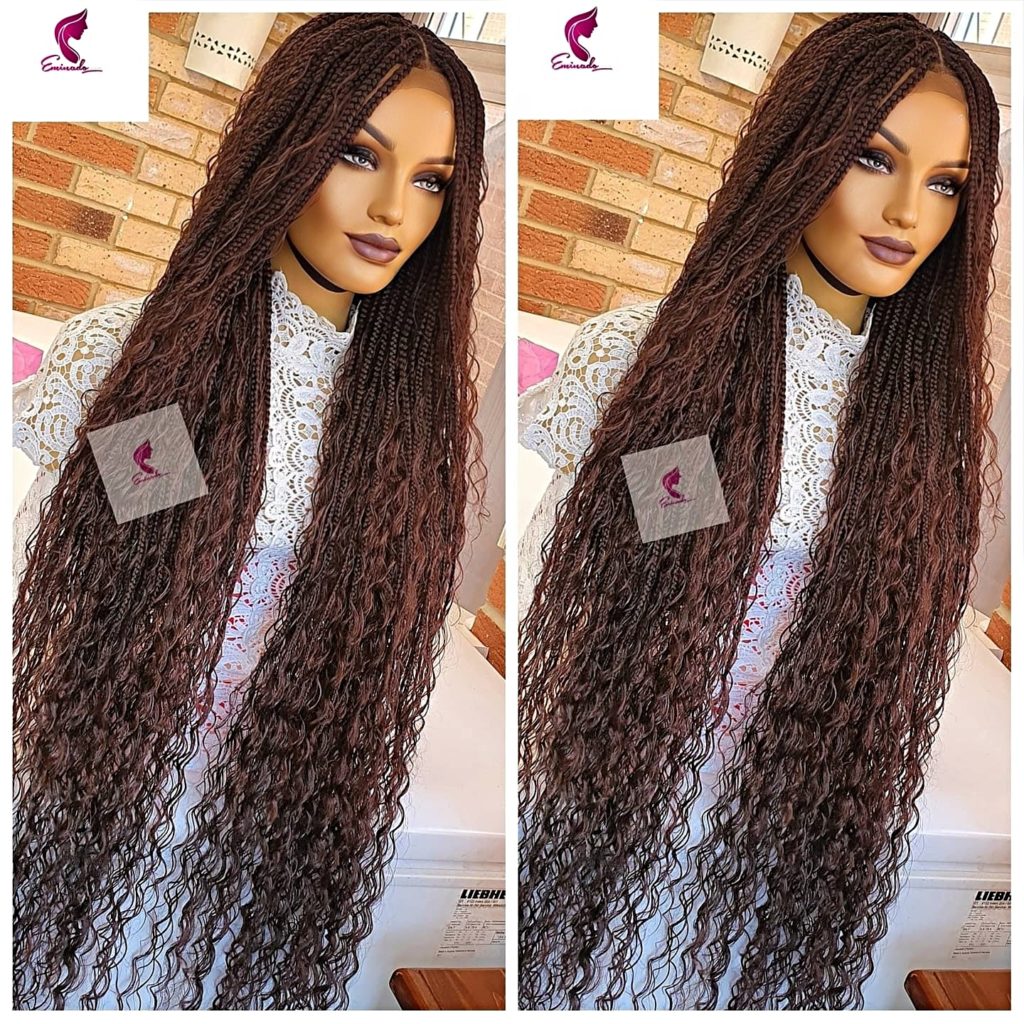 Boho Knotless Braids Colour 33 Closure Box Braided Wig Eminado Hair