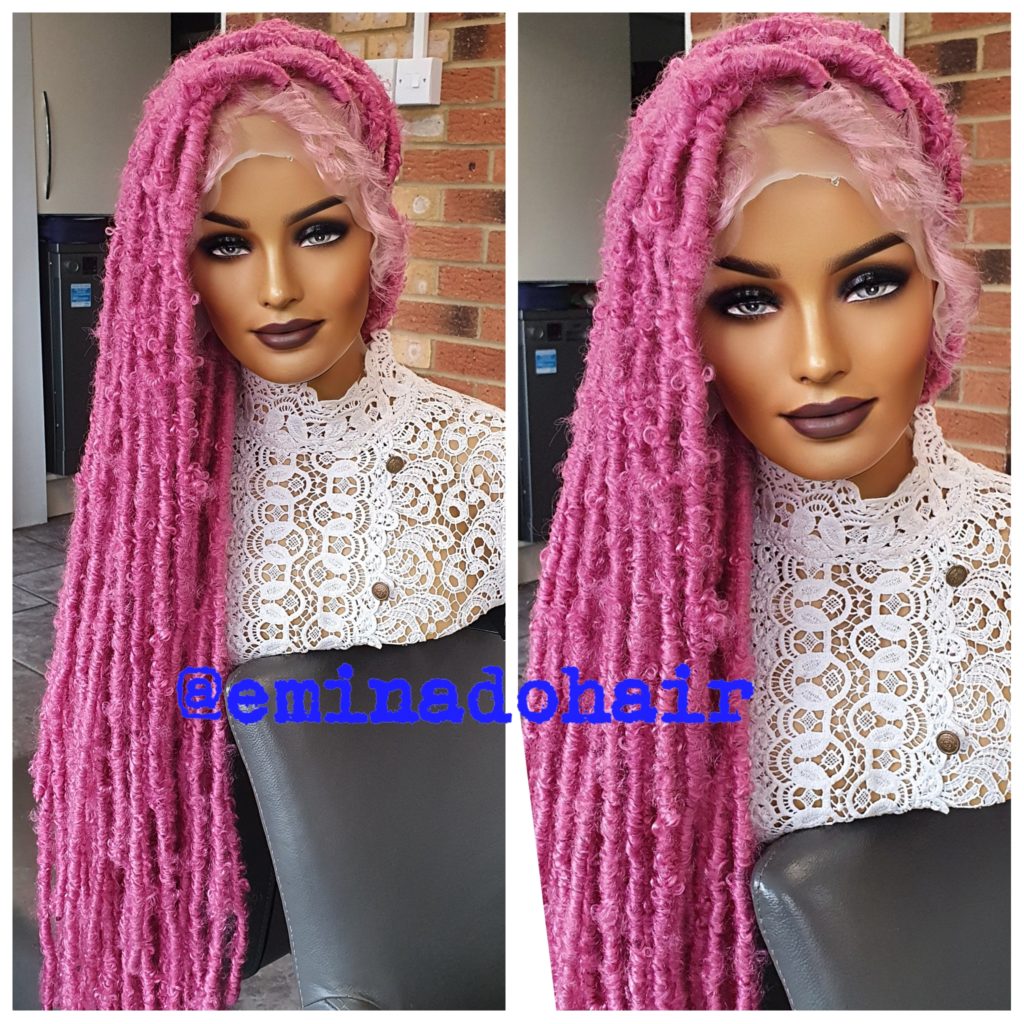 Distressed Pink Loc 2.0 Braided Wig | Eminado Hair