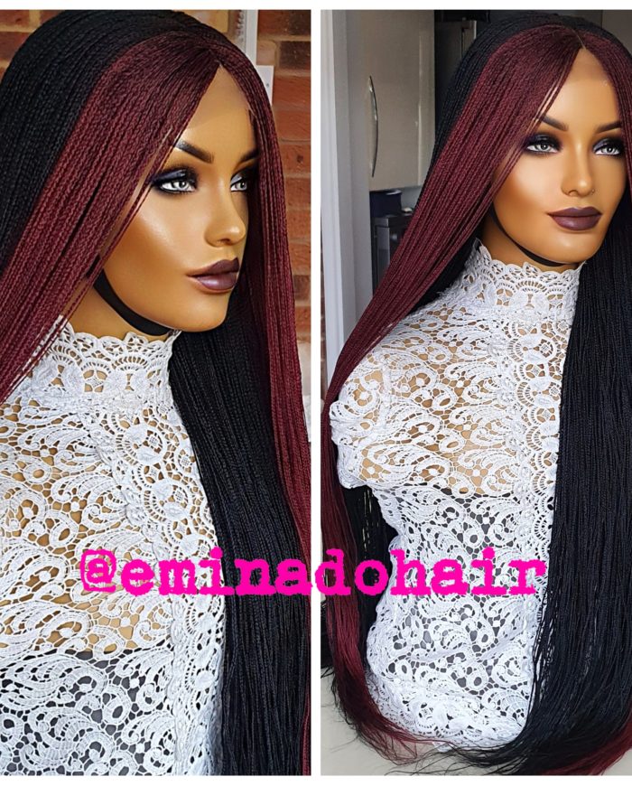 Ellie Black Floor Length Full Lace Braided Wig Black – Braided Wigs ...