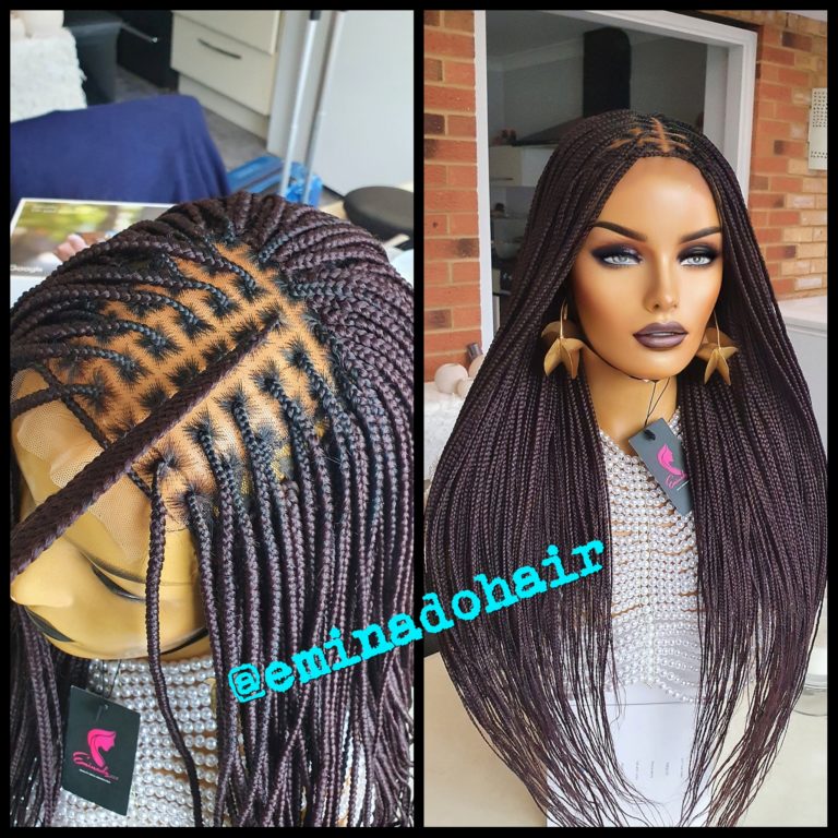 Knotless Braids 99j Box Braided Wig Eminado Hair