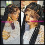 Steff Don Black with Beads Knotless, full lace wig – Braided Wigs Store ...