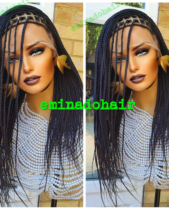 Ava C14 Brown Ombre Knotless Box Braided Wig | Eminado Hair