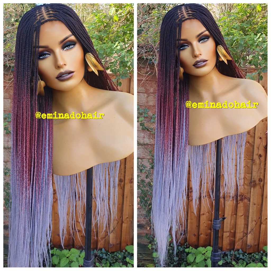 Ava Ombre Small Knotless Box Braided Wig – Braided Wigs Store UK ...