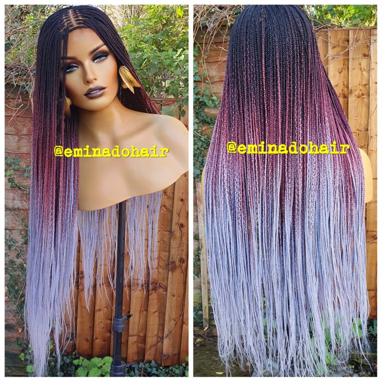 Ava Small knotless Braids (as pictured), C17 Ombre blend | Braided Wigs ...