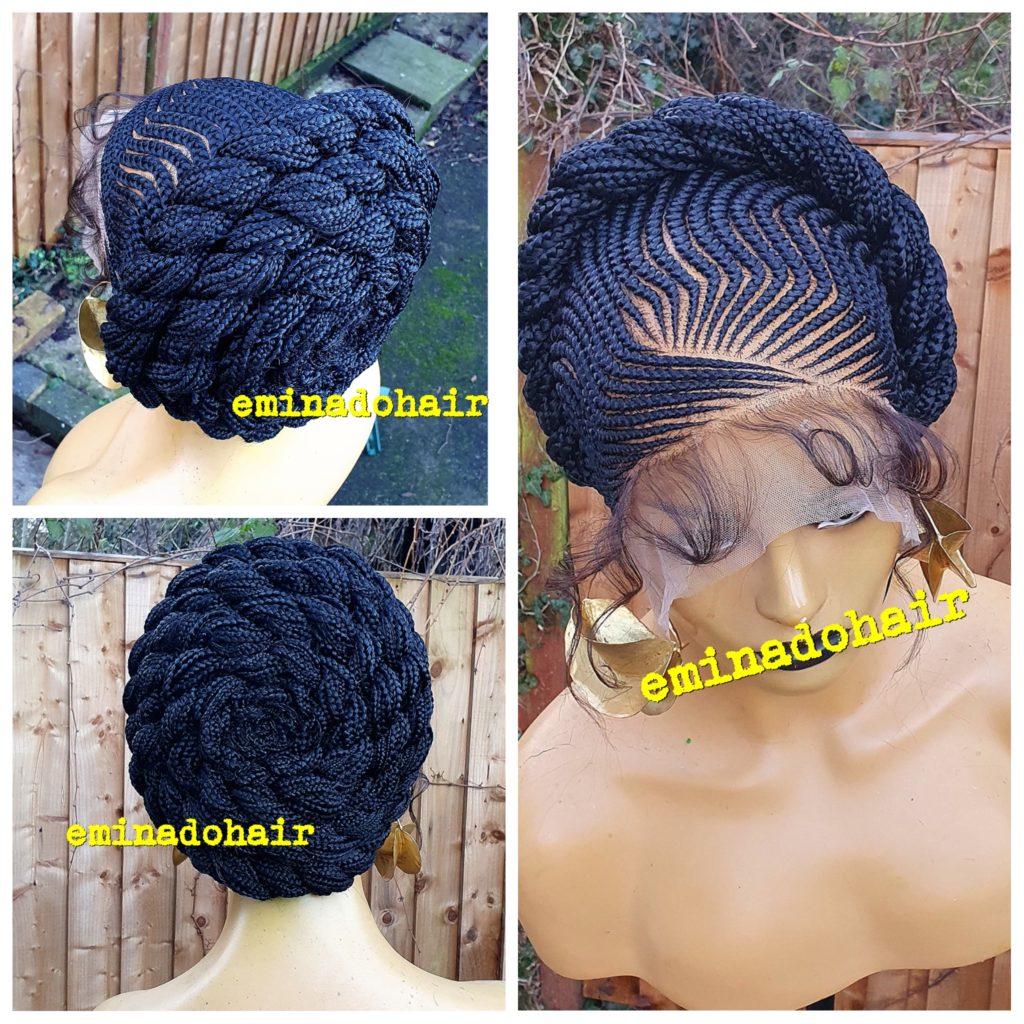 Peace Black Cornrow Braided Wig – Braided Wigs Store UK | Eminado ...