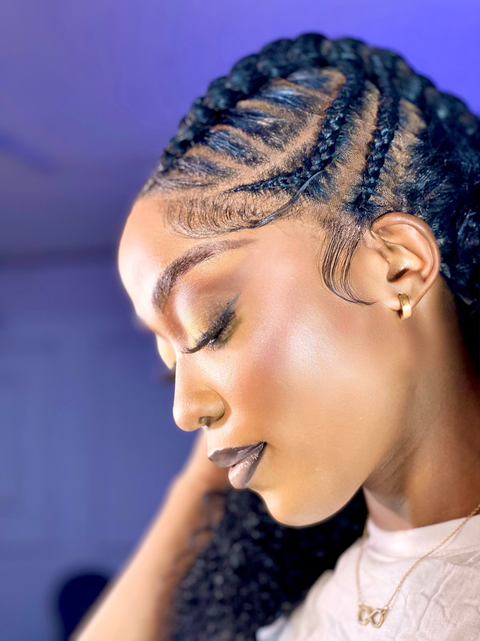 Abiola Pop Smoke Black Cornrow Braided Wig – Braided Wigs Store UK ...