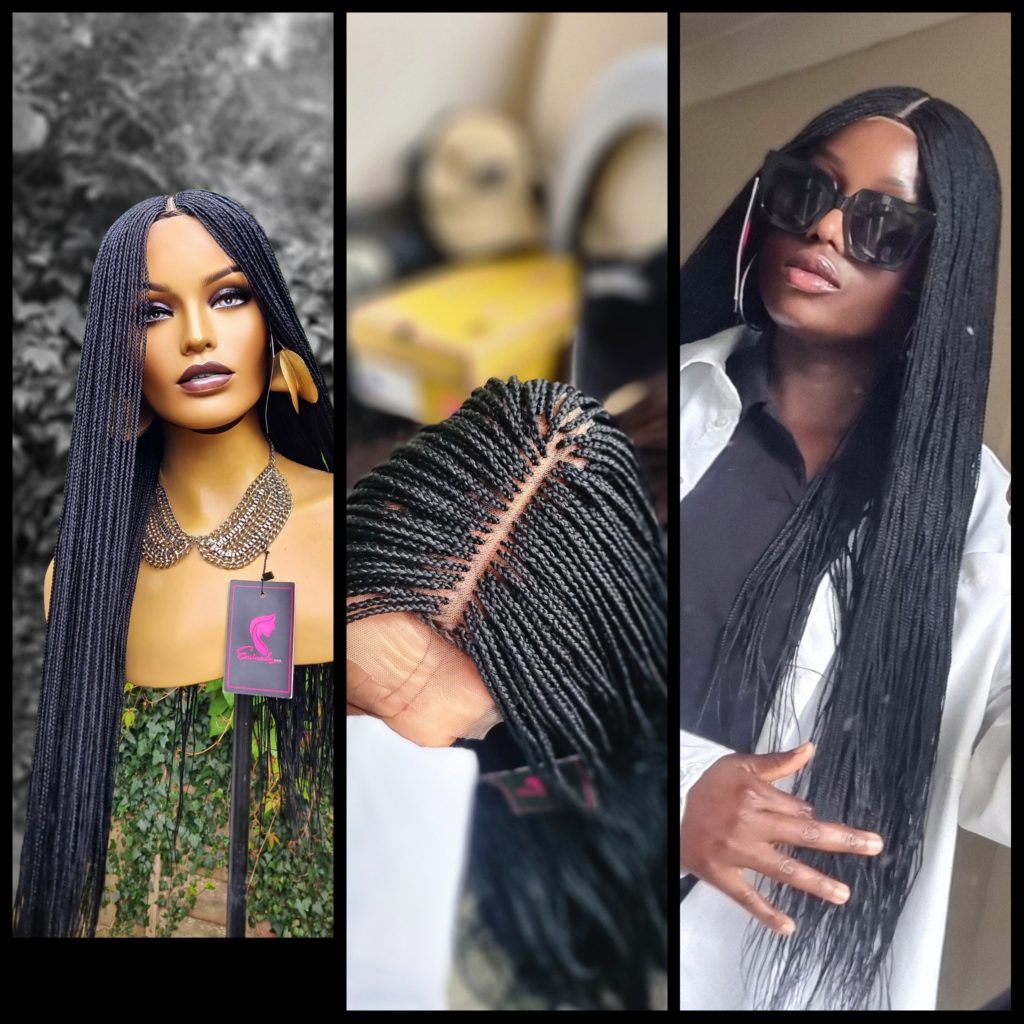 Aria Black Micro Braids, Closure 5by5 30inches.1 Ready to ship ...